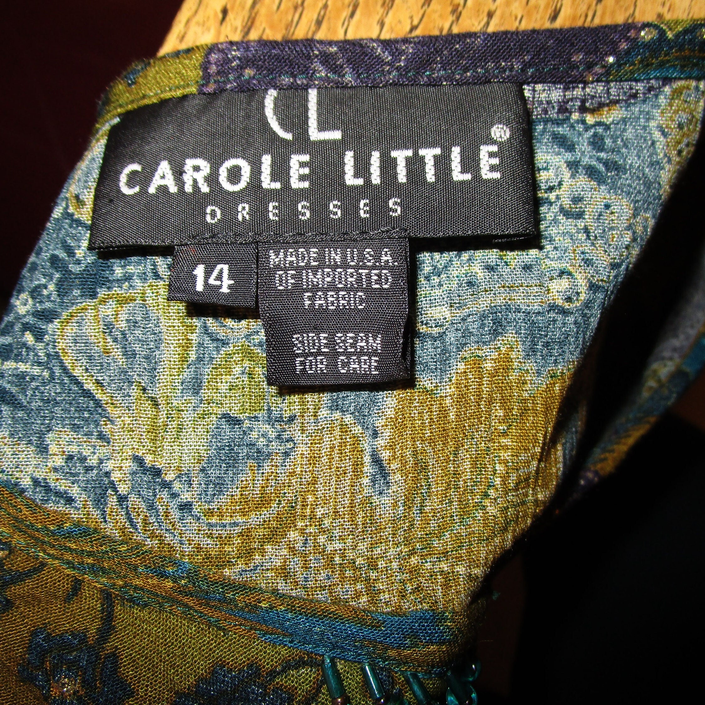 Vintage 80s Carole Little NWT 2 Piece Dress Peacock - Etsy