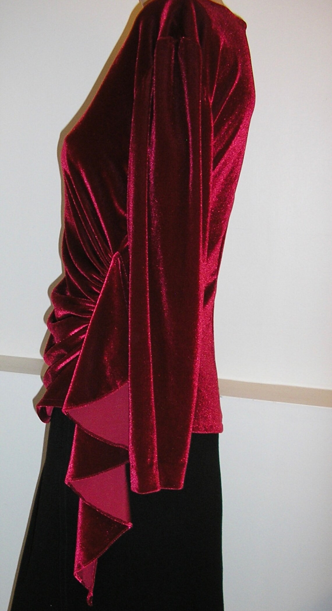 Vintage 80s Red Velour Pants and Top Pants Set Small - Etsy