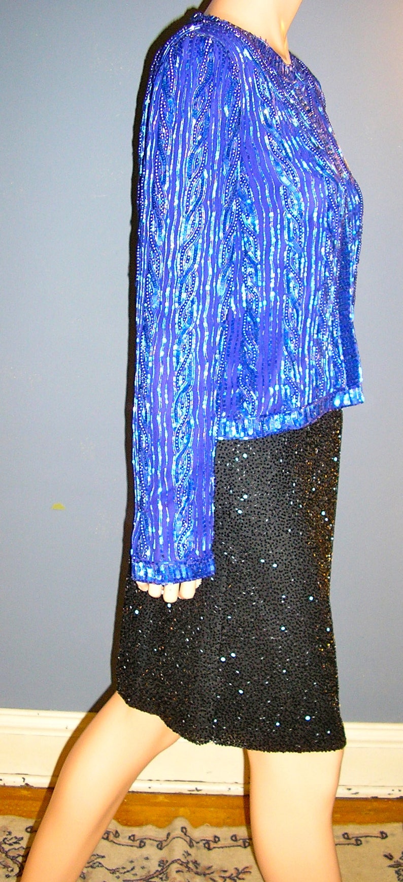 SALE Vintage 80s, Joan Leslie, Talbots, Purple, Beaded, Evening Formal ...