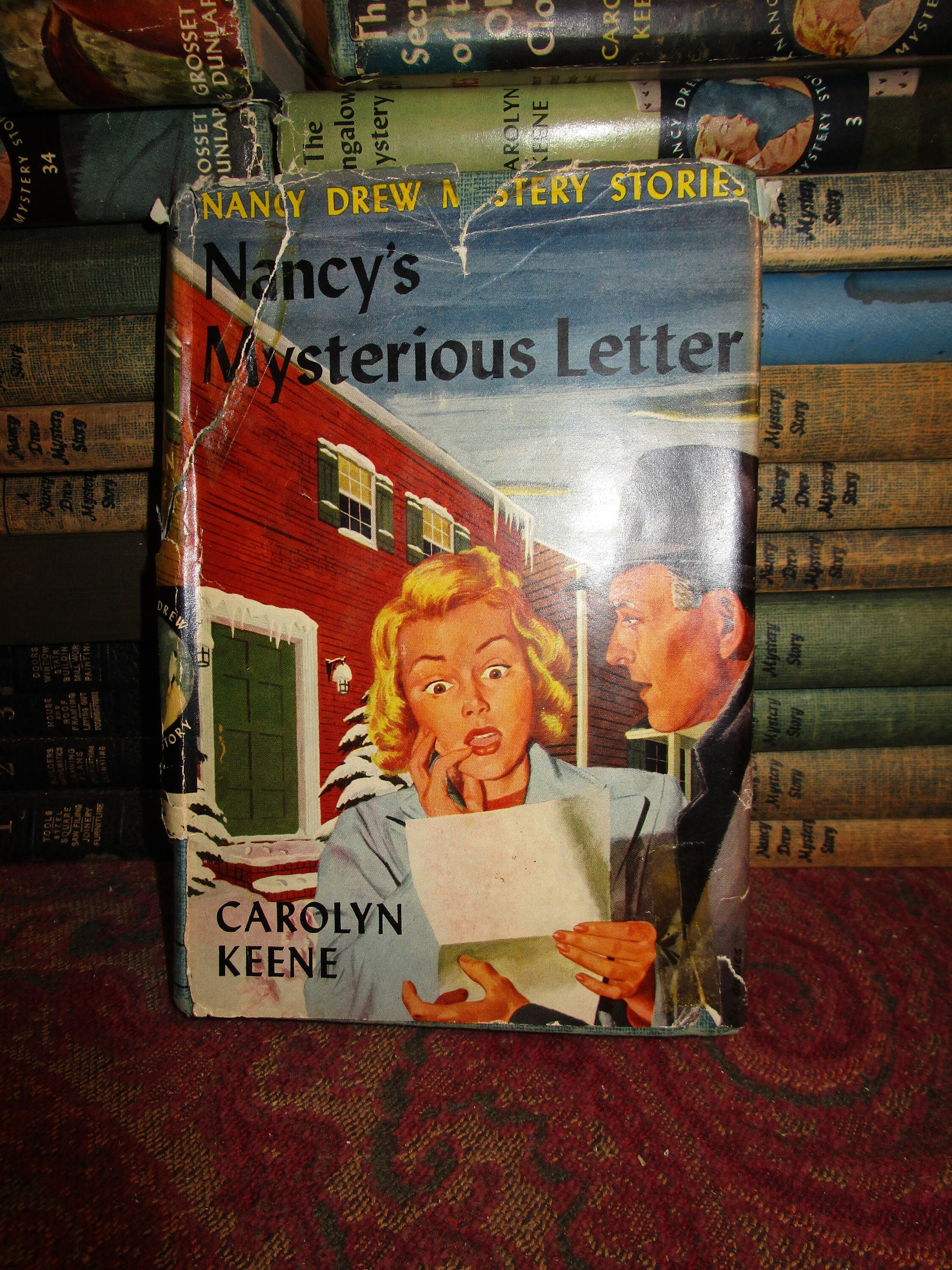 Vintage, 50s, Nancy Drew, Nancy's Mysterious Letter, Blue Tweed, Digger ...