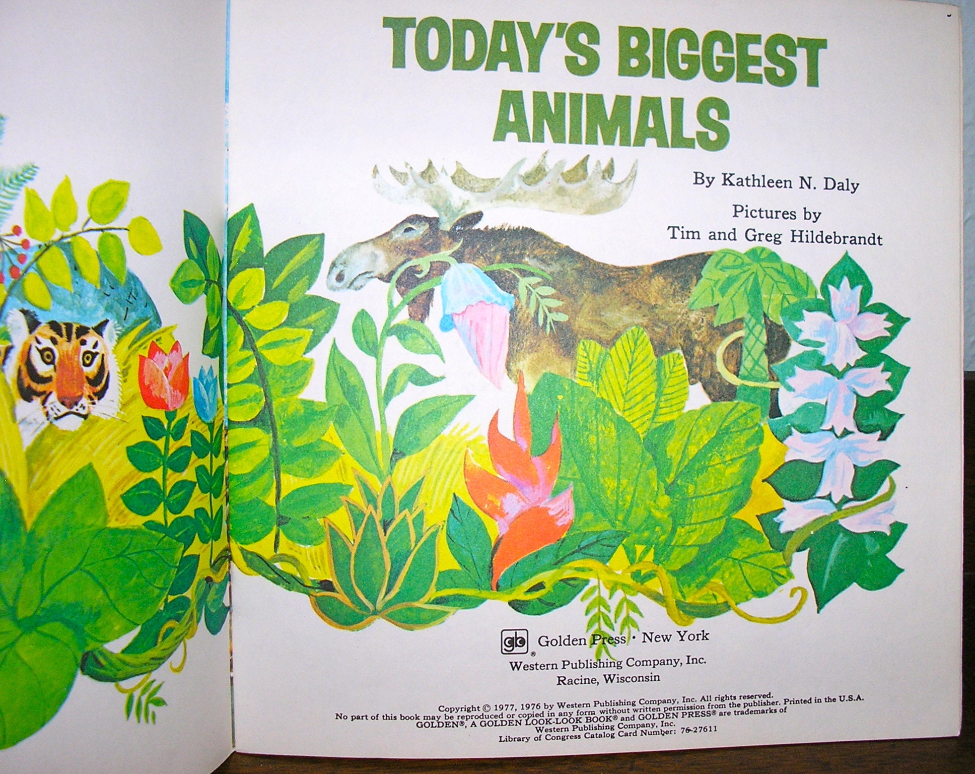 Vintage 70s, Today's Biggest Animals, Daly and Hildebrandt, Paperback ...