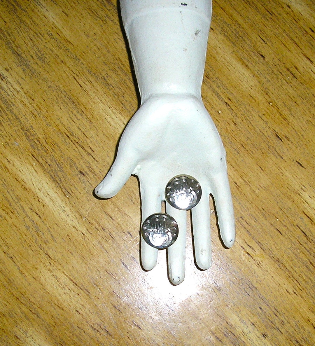 Vintage Silver Toned Clip Back Embossed Disk Earrings - Etsy