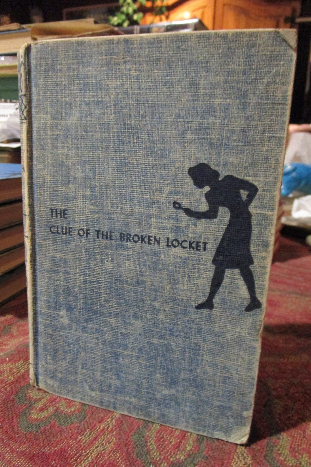 Vintage 50s, Nancy Drew, Clue of the Broken Locket, Blue Tweed, Multi ...