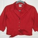 Vintage 90s, Finley, Red Cotton Tie Blouse and Floral Capris, Size 2 ...