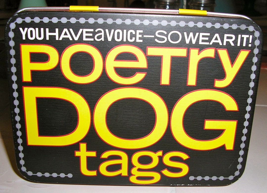 Sale Vintage, OOP, Poetry Dog Tags, Poetry Necklace, NIB, Complete ...