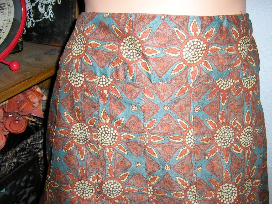 Vintage 90s Peruvian Connection Linen Skirt Size 16 | Etsy