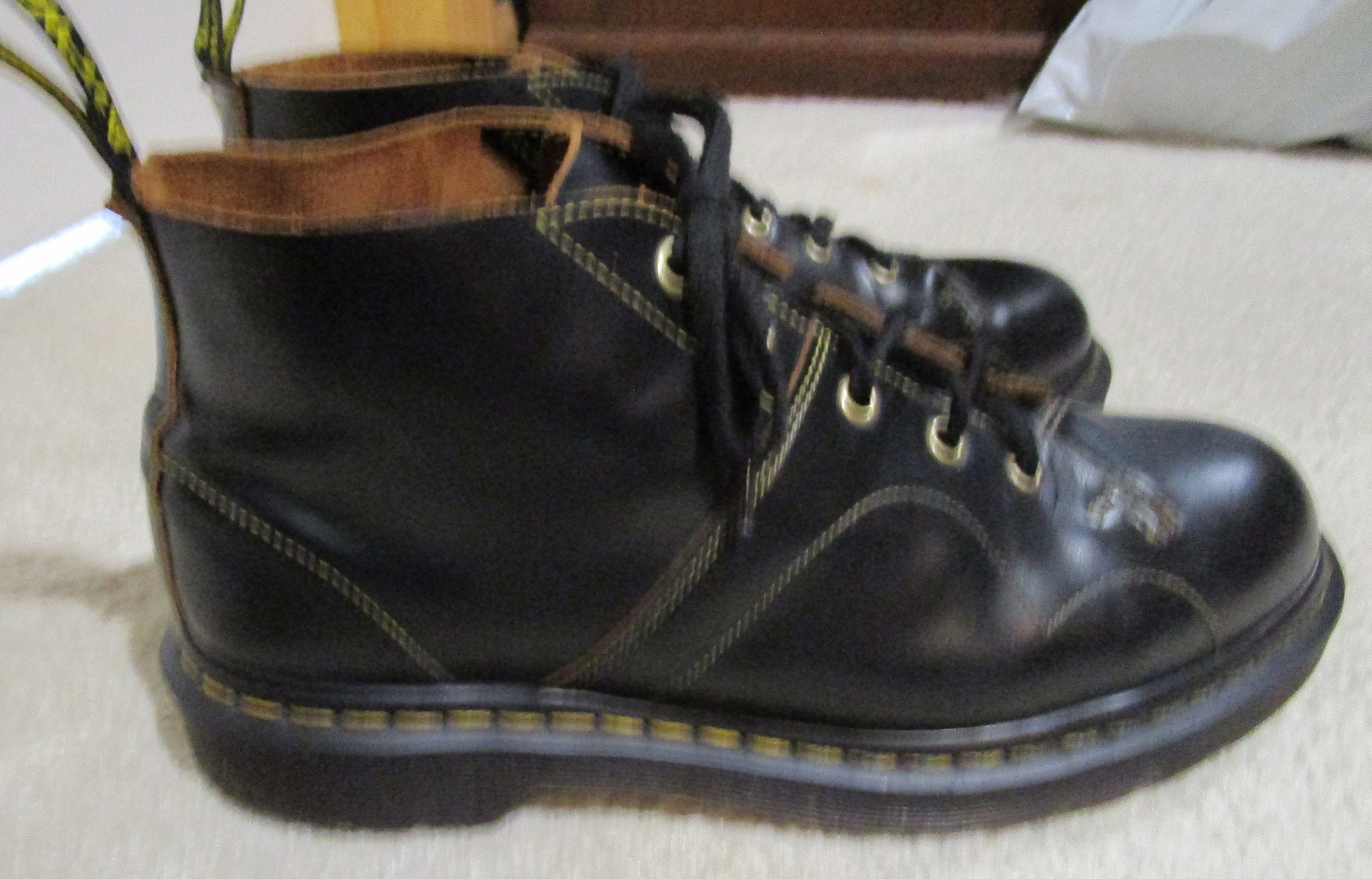 Doc Marten Black Monkey Boots Church Boots UK 7 US Men 8 - Etsy