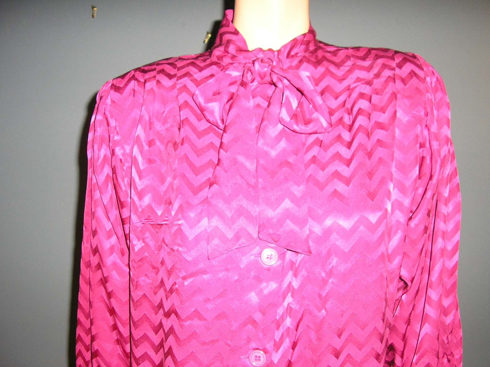 Vintage 90s, Pink, Silk, Chevron, Shift, Dress, by Frances Henaghan ...