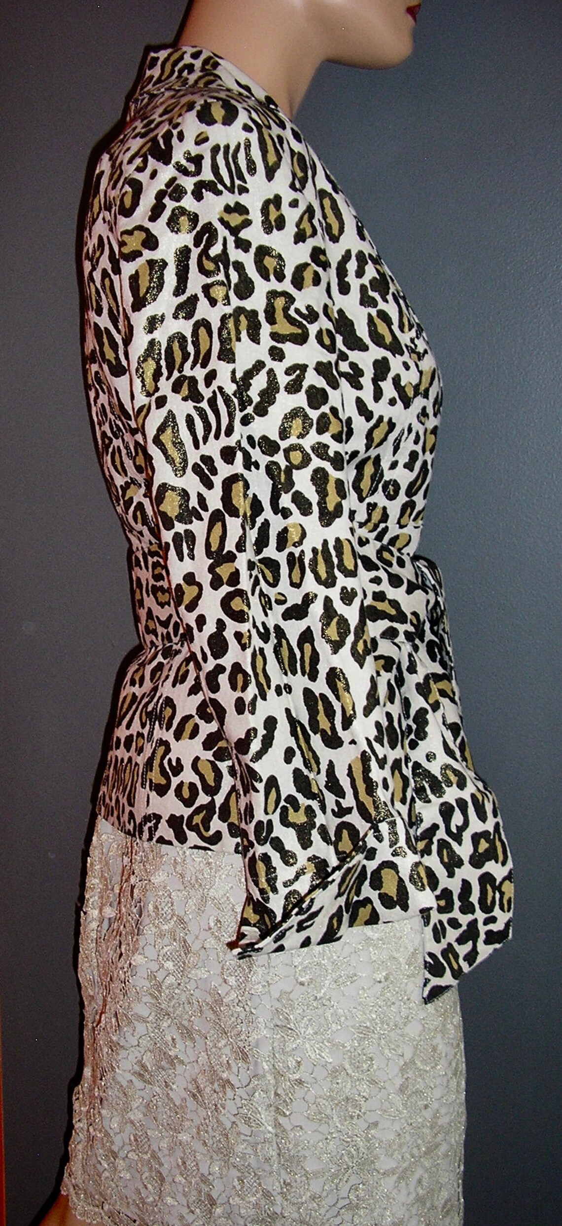Vintage 90s Pamela Mccoy Linen Blend Leopard Cheetah - Etsy
