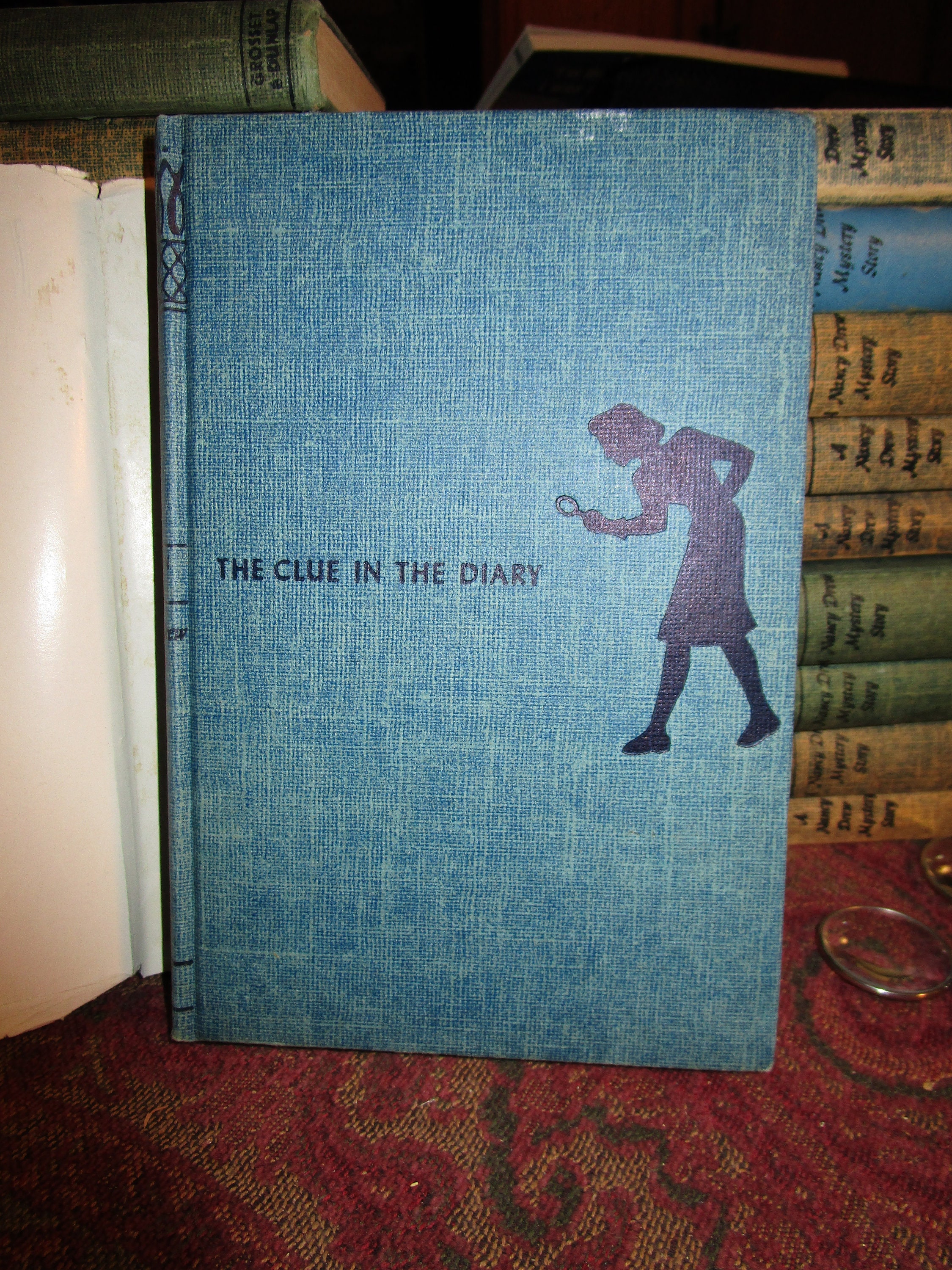 Vintage, 50s, Nancy Drew, Clue in the Diary, Blue Tweed, Digger ...