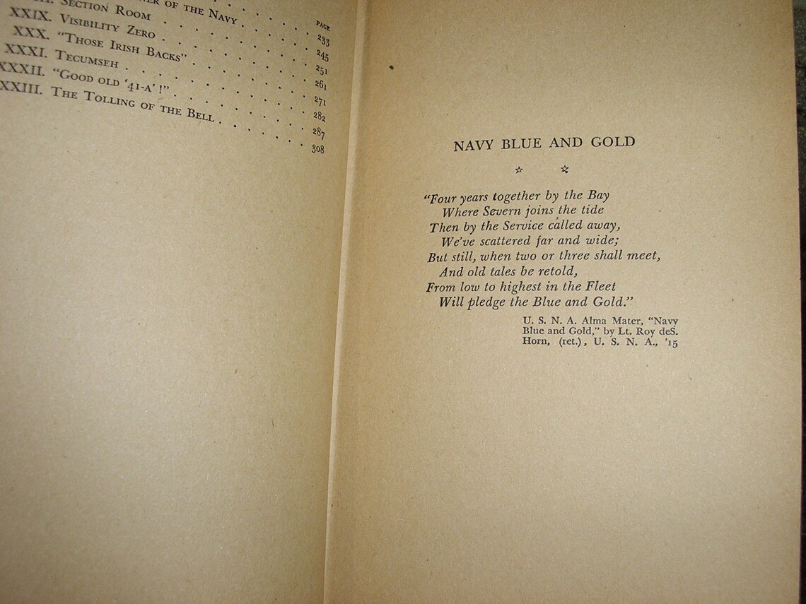 Antique 1936 Navy Blue and Gold by George Bruce First - Etsy