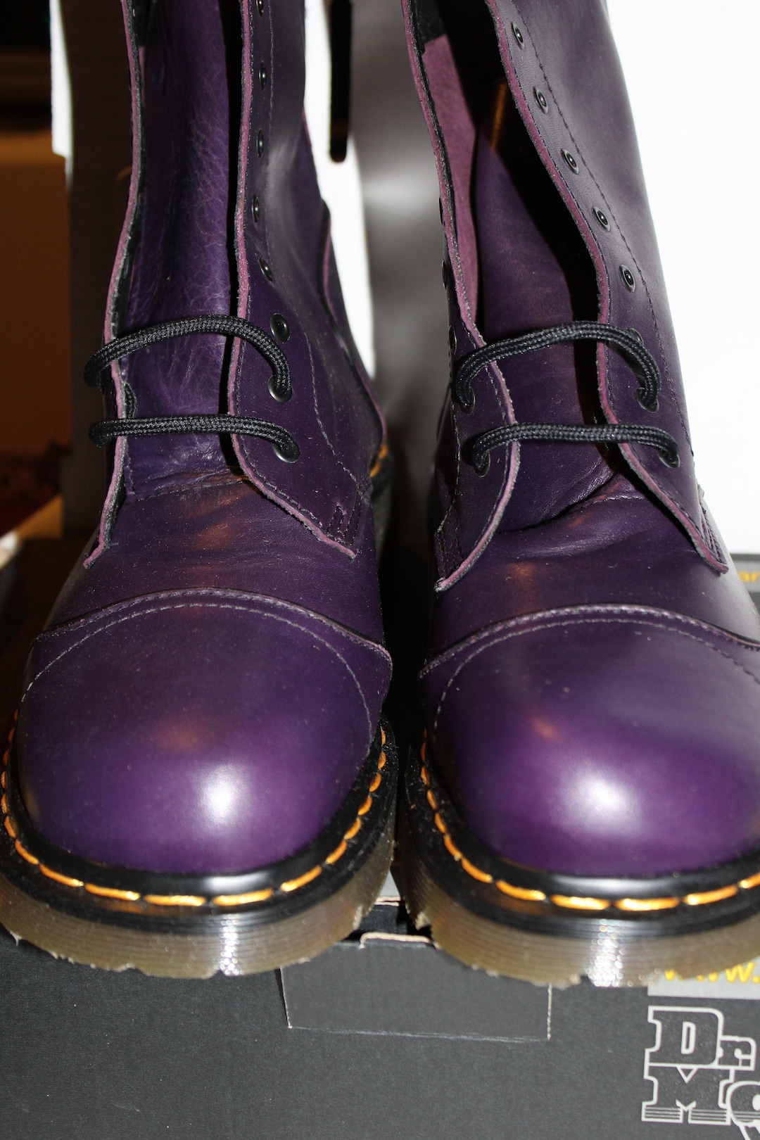 Doc Marten Purple Boots New in Box UK 8 US Men 9 US Ladies - Etsy