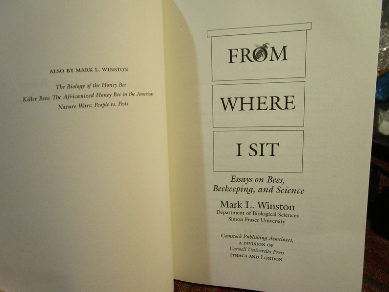 Vintage 1998, From Where I Sit, by Mark Winston, Philosophy, Science ...