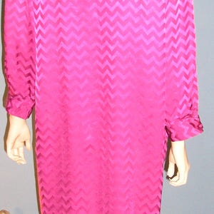 Vintage 90s, Pink, Silk, Chevron, Shift, Dress, by Frances Henaghan ...