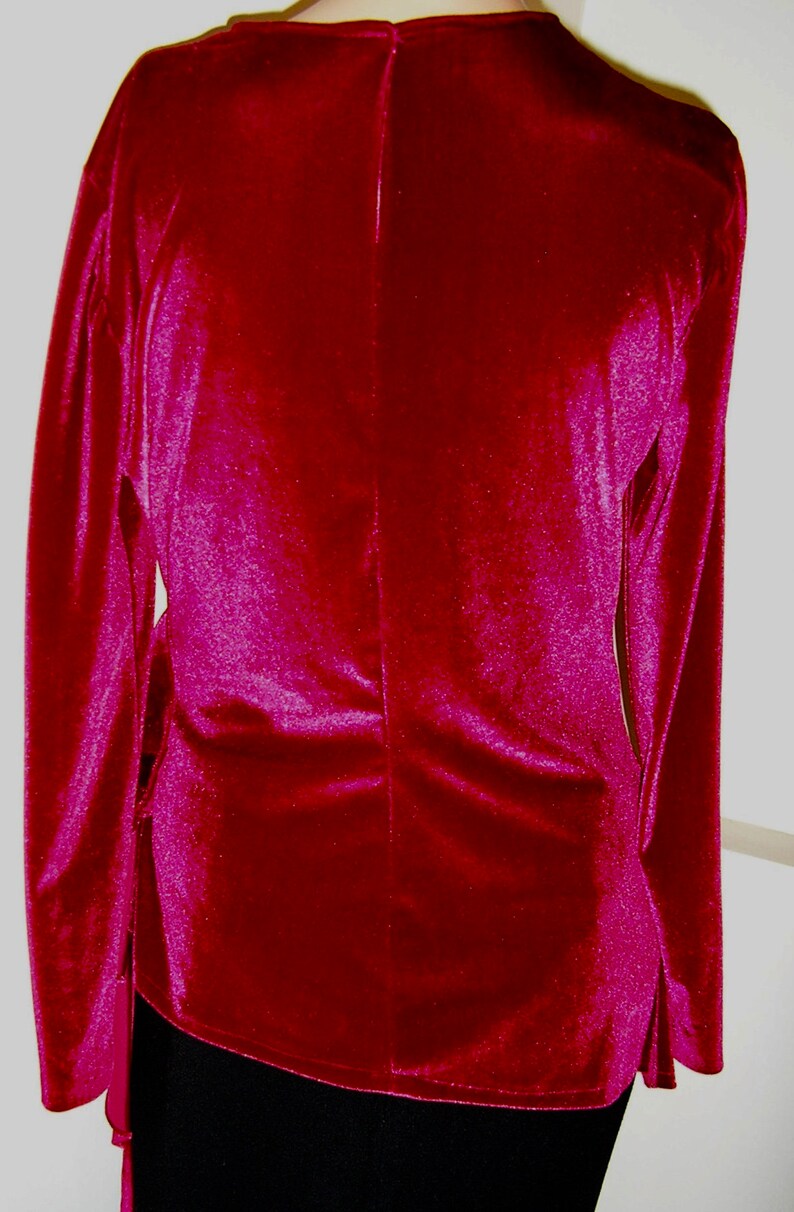 Vintage 80s, Red Velour, Pants and Top, Pants Set, Small, Medium ...