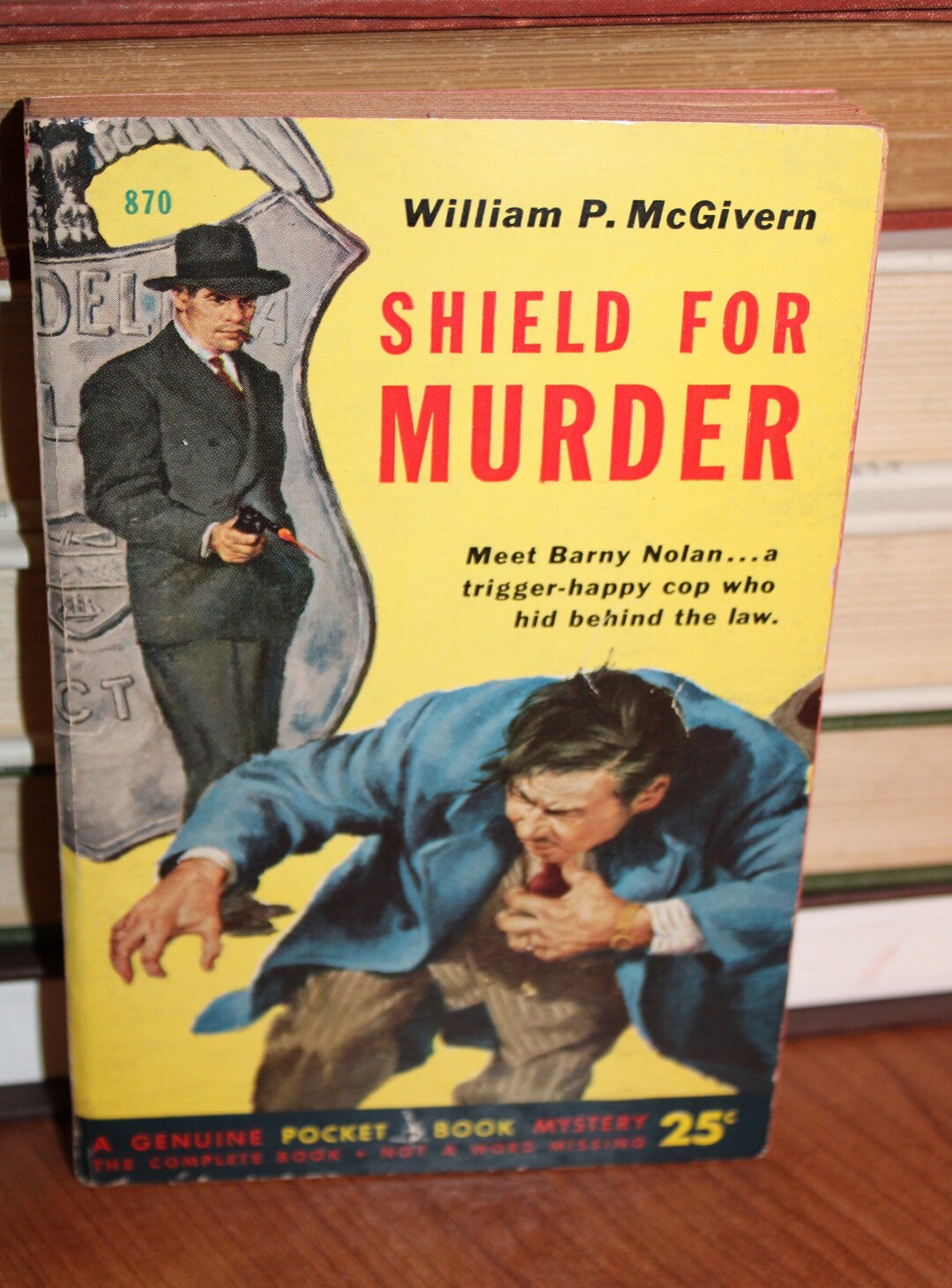 Vintage 1952, Pulp Fiction, Shield for Murder by William Mcgivern ...