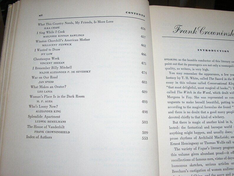 Antique 1942, Vogue's First Reader, Julian Messner, Collection of Early ...