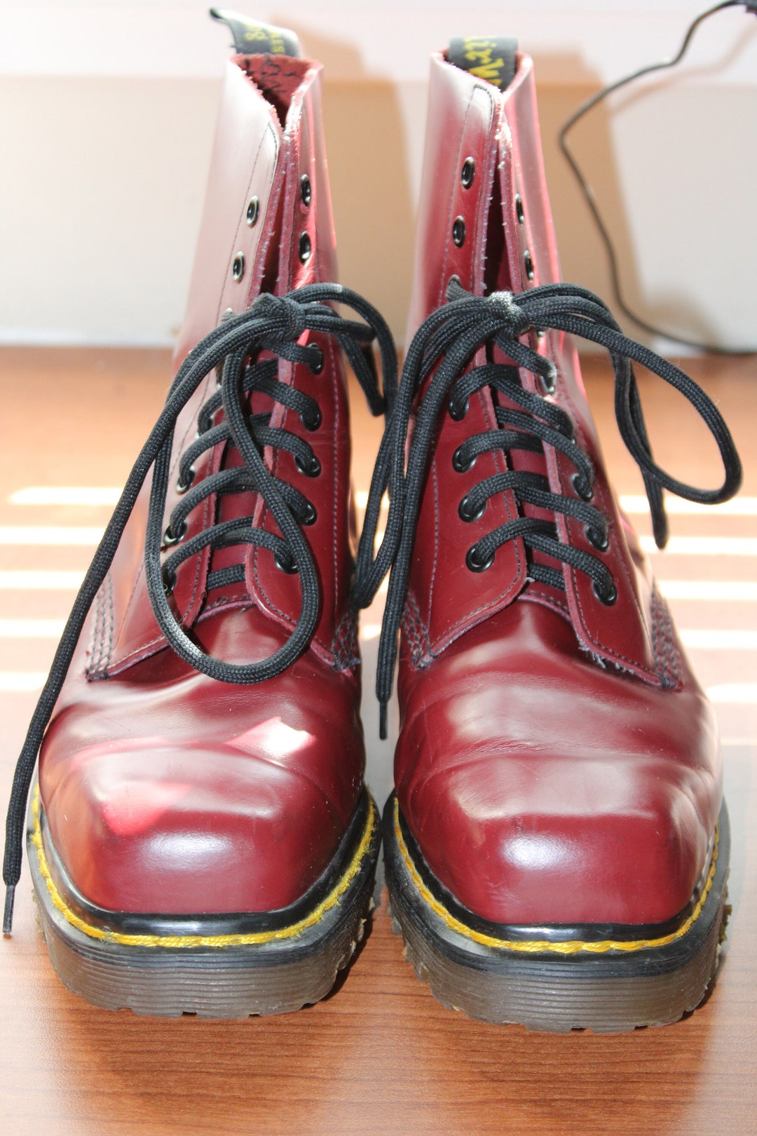 Vintage 90s, Doc Marten, Red Boots, Made in England, UK 5, US Men 6, US ...