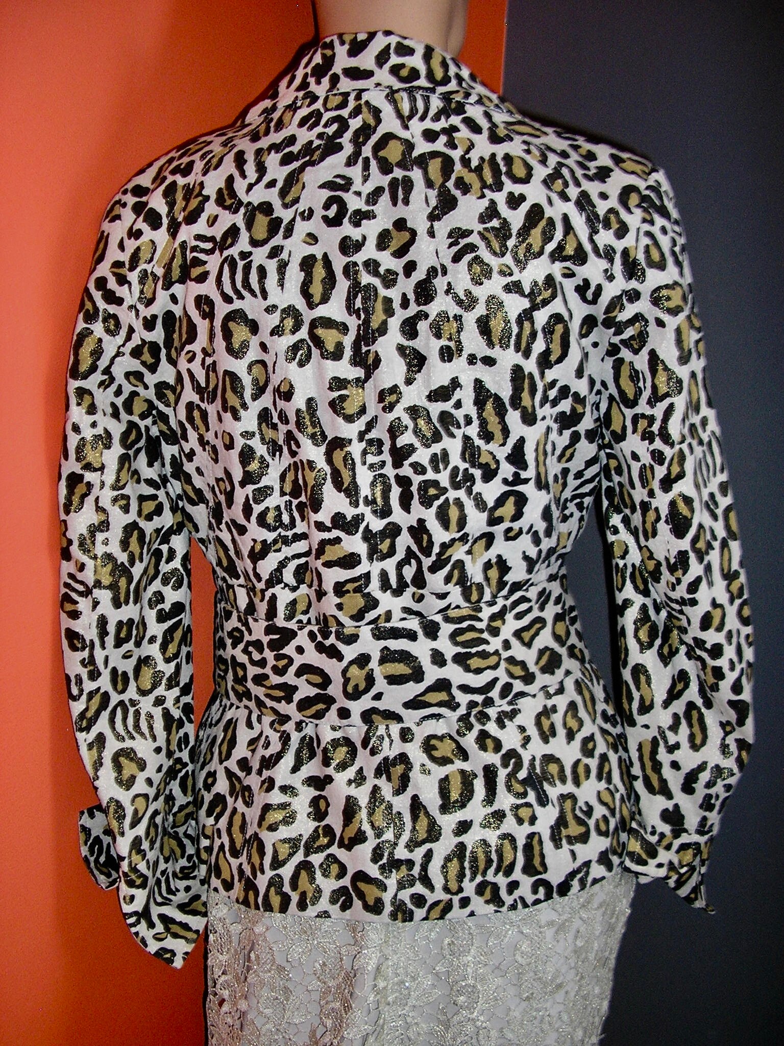 Vintage 90s, Pamela Mccoy, Linen Blend, Leopard, Cheetah, Animal Print ...