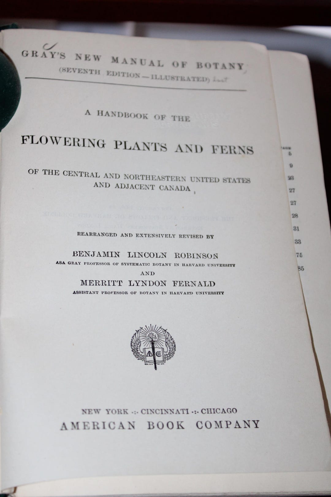 Antique, 1908, Handbook of Flowering Plants and Ferns, Gray's New ...