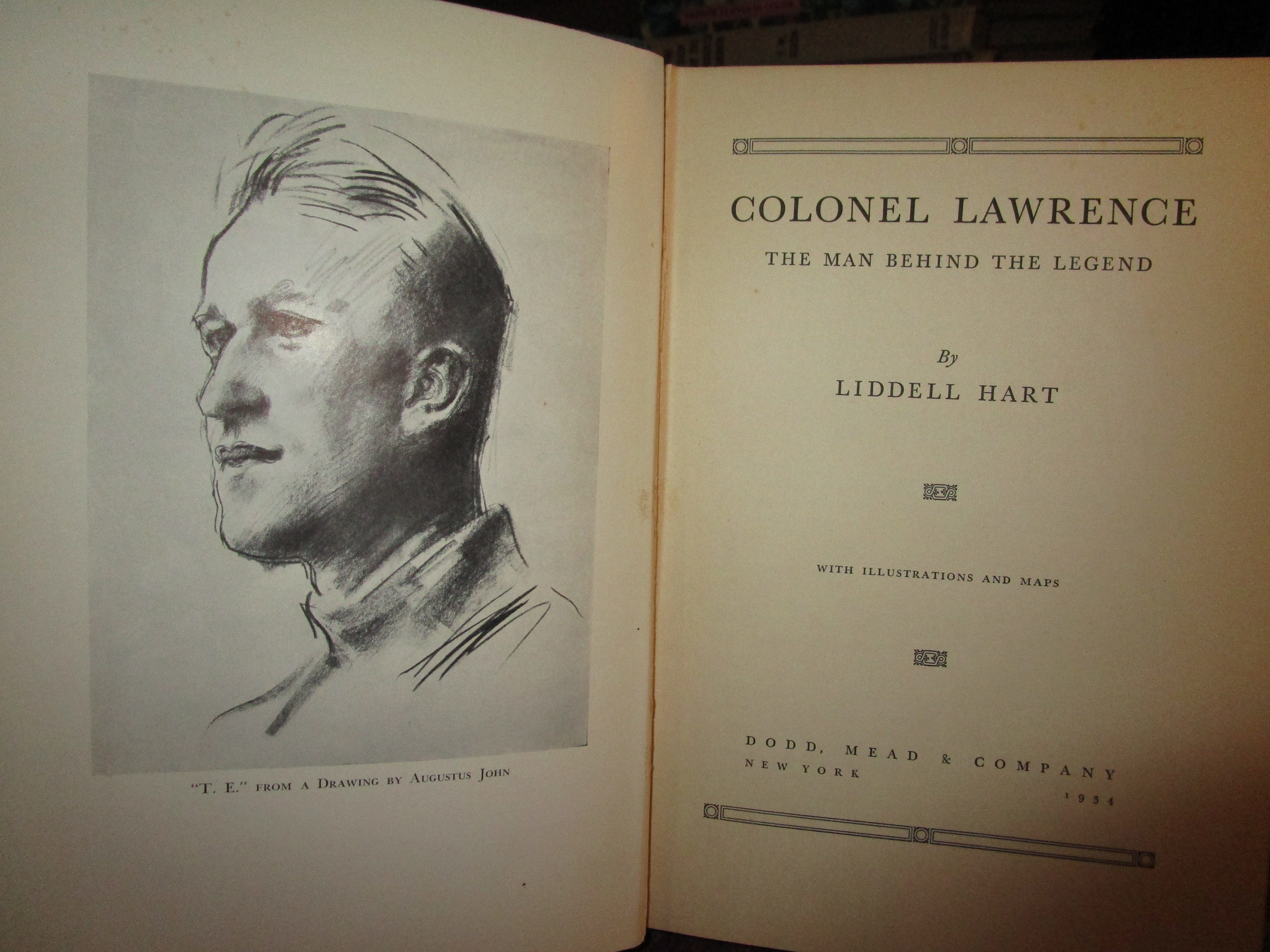Antique, 1934, Colonel Lawrence, the Man Behind the Legend, by Liddell ...