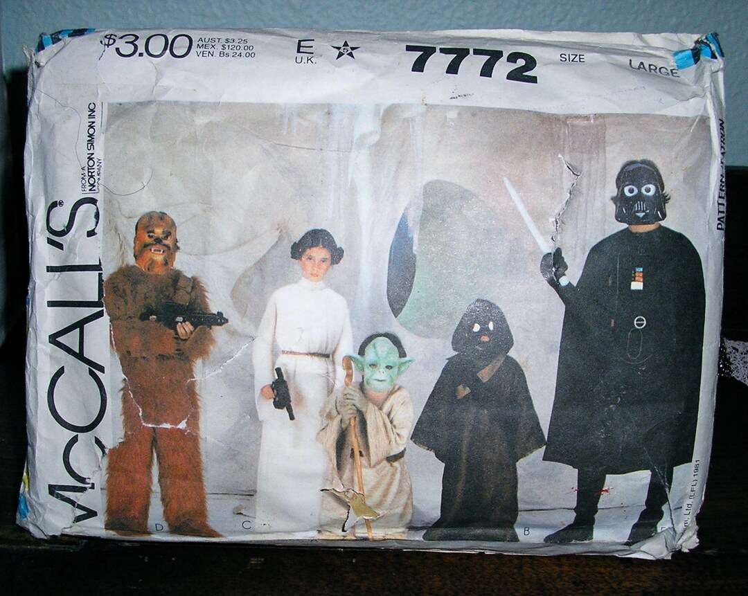 Vintage, Mccall's, 1981, Star Wars, Costume, Sewing Patterns, Chewbacca ...