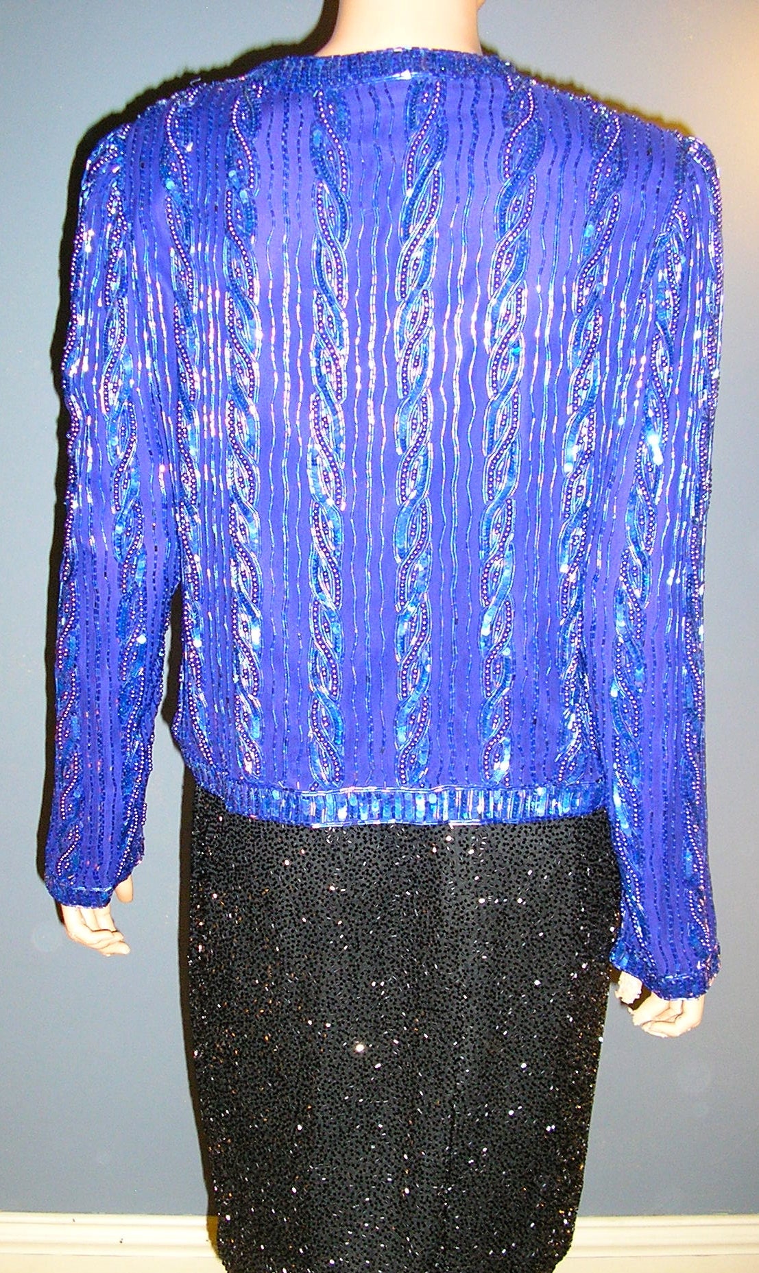 SALE Vintage 80s, Joan Leslie, Talbots, Purple, Beaded, Evening Formal ...