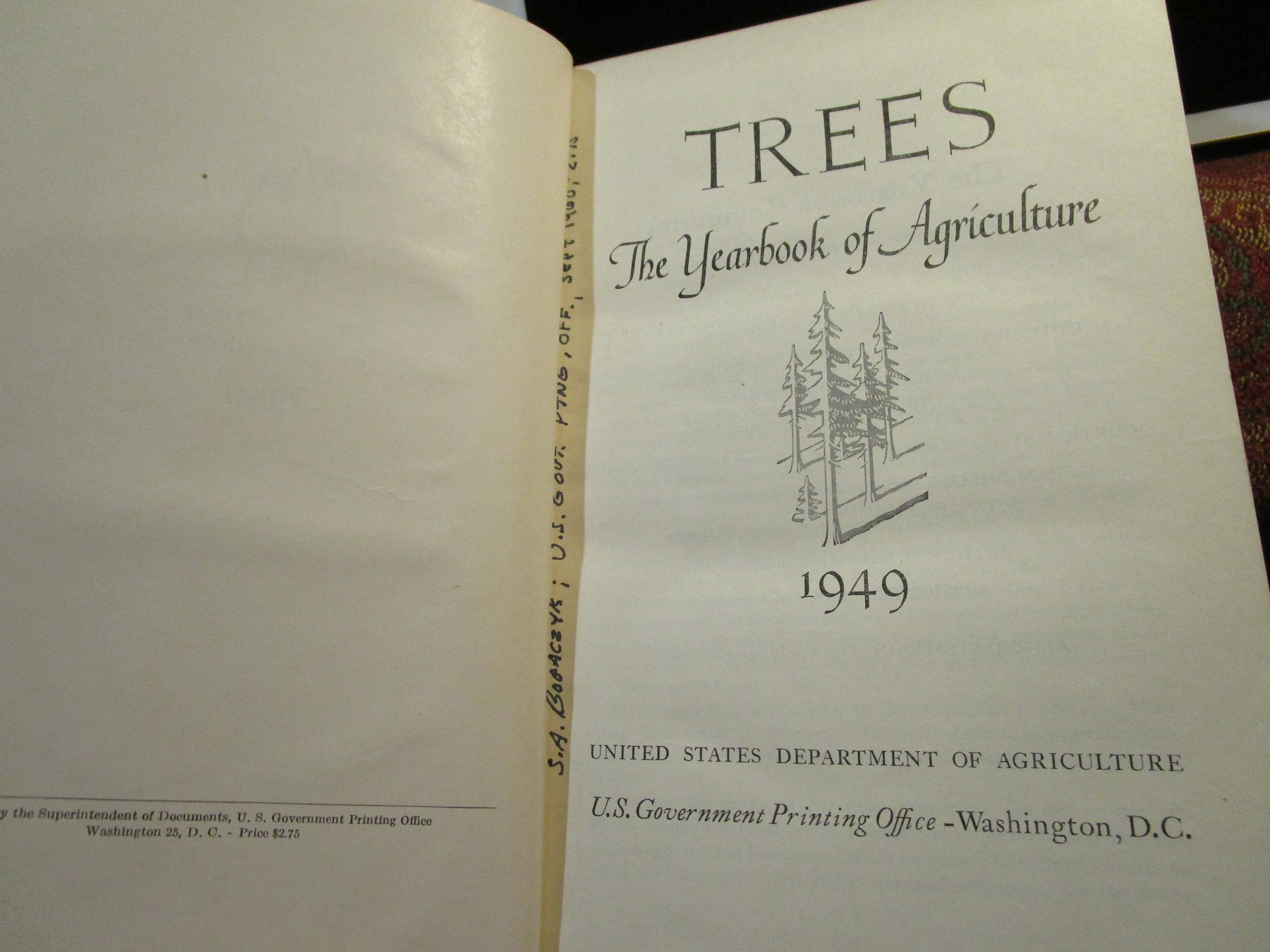 Vintage, 1949, Trees, the Yearbook of Agriculture, US Dept of ...