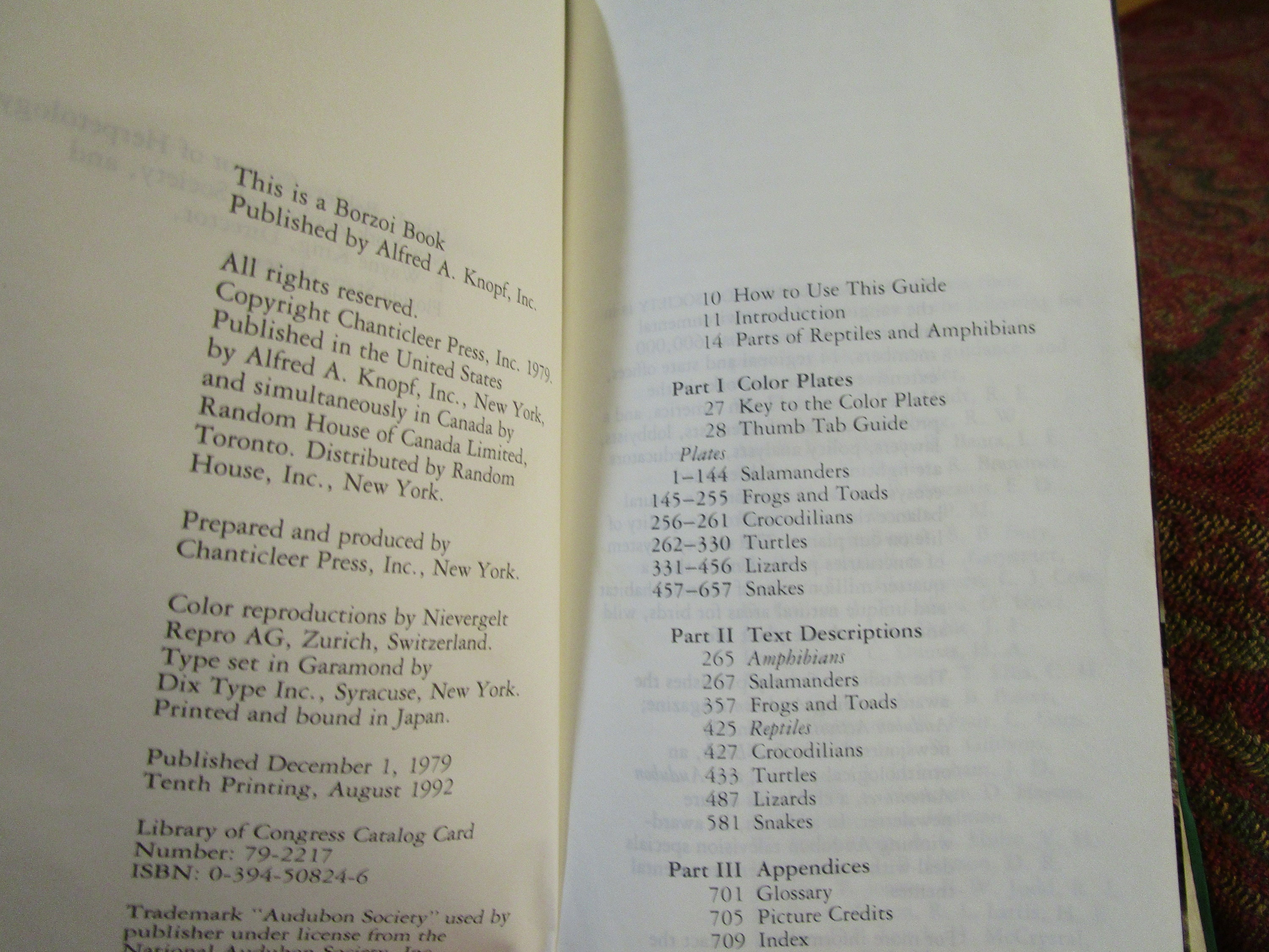 Vintage 1992, Audubon Society Field Guide to North American Reptiles ...