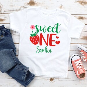 Sweet One Birthday Family Shirts, Strawberry First Birthday Shirt ...