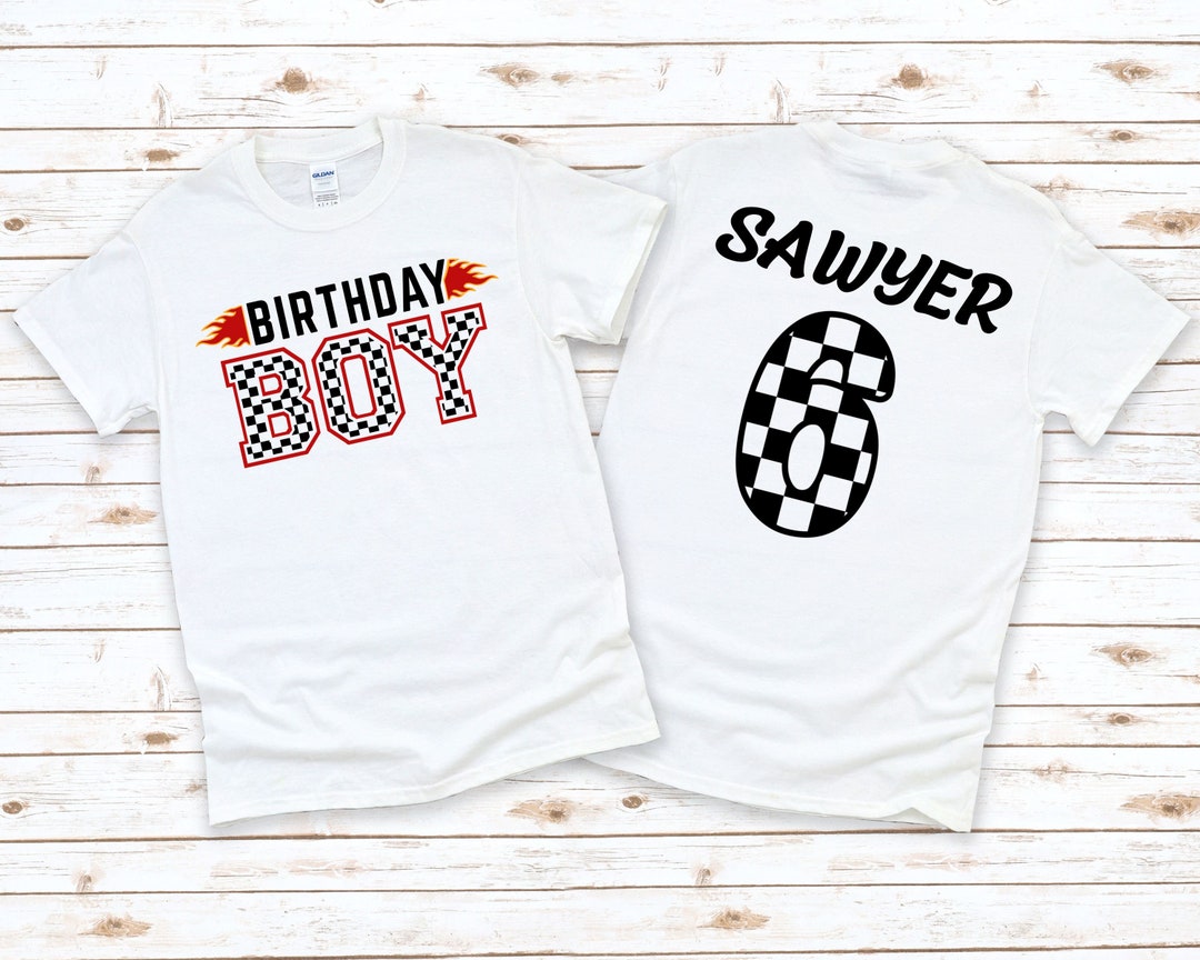 Boy Race Car 6th Birthday, Personalized Racecar Sisth Birthday, 6 Year ...