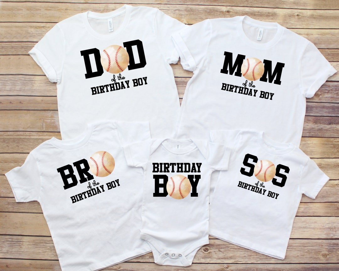 Matching Family Baseball Birthday Shirts, Baseball Baby Boy Birthday ...