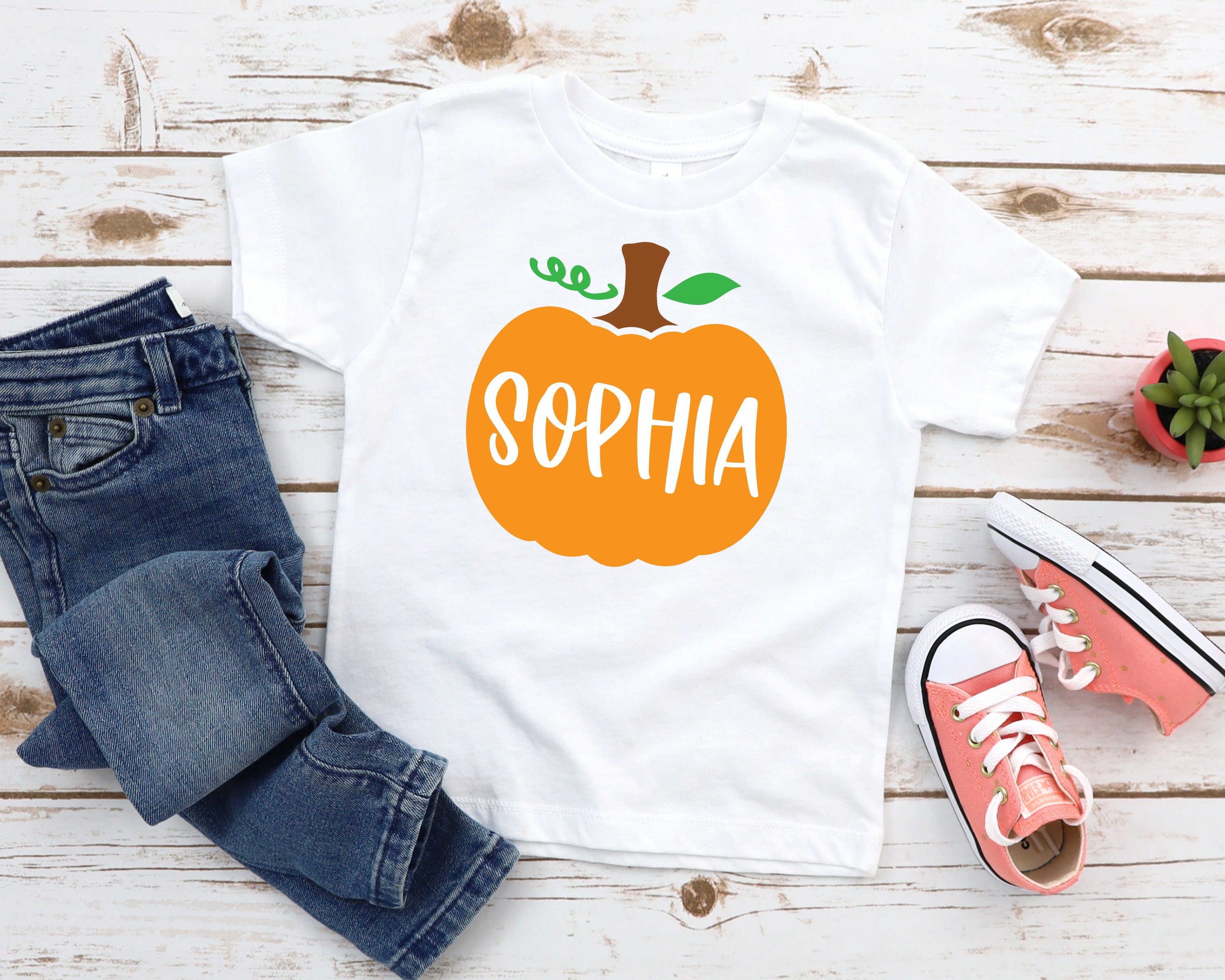 Personalized Pumpkin Bodysuit, Kids Fall Shirt, Pumpkin Baby Fall ...