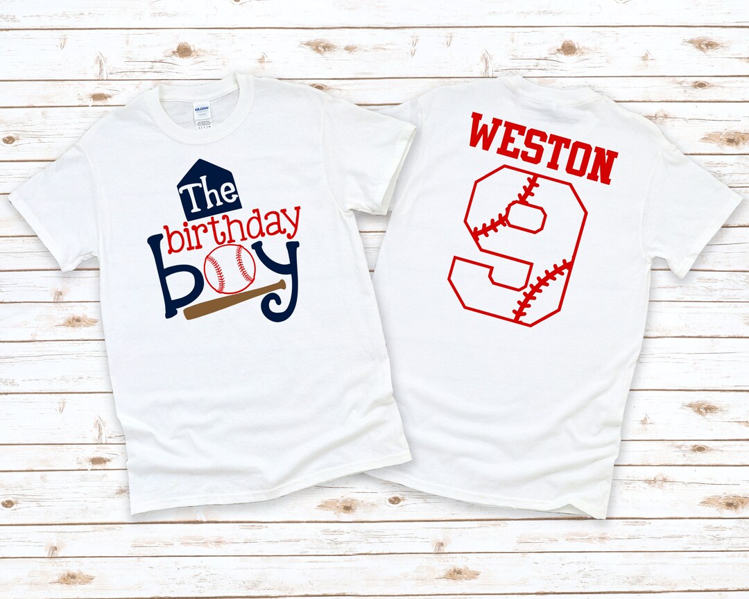 Boy Baseball 9th Birthday Shirt, Personalized Boys Baseball Nineth, 9 ...