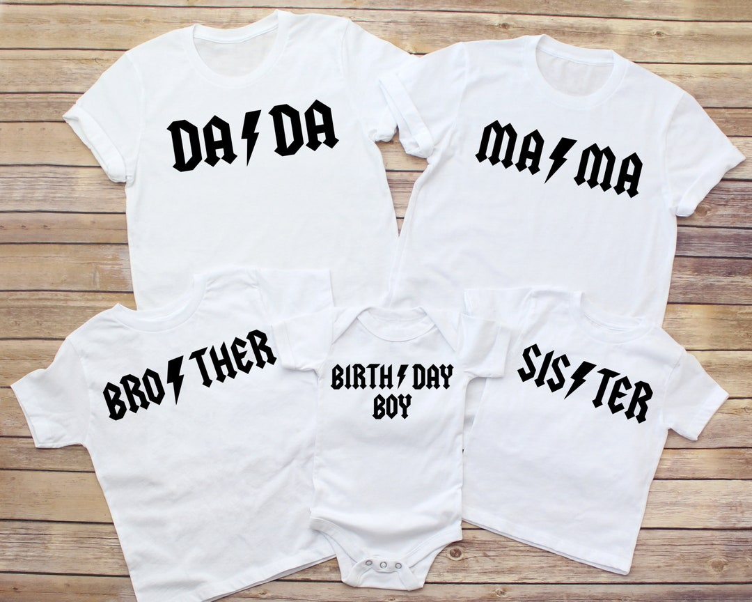 Rock N Roll Matching Family Birthday Shirts, Rocking Boy or Girl First ...