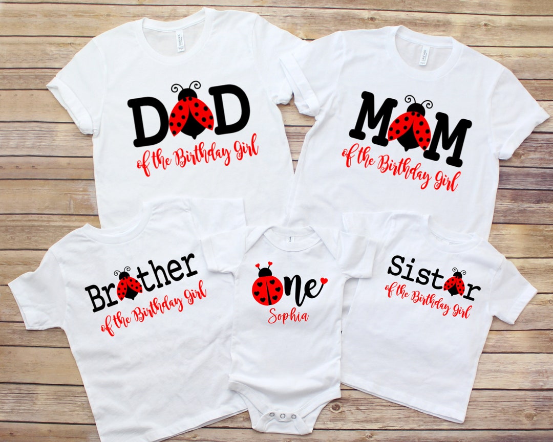 Matching Family Ladybug Birthday Shirts, Lady Bug Baby Girl First ...