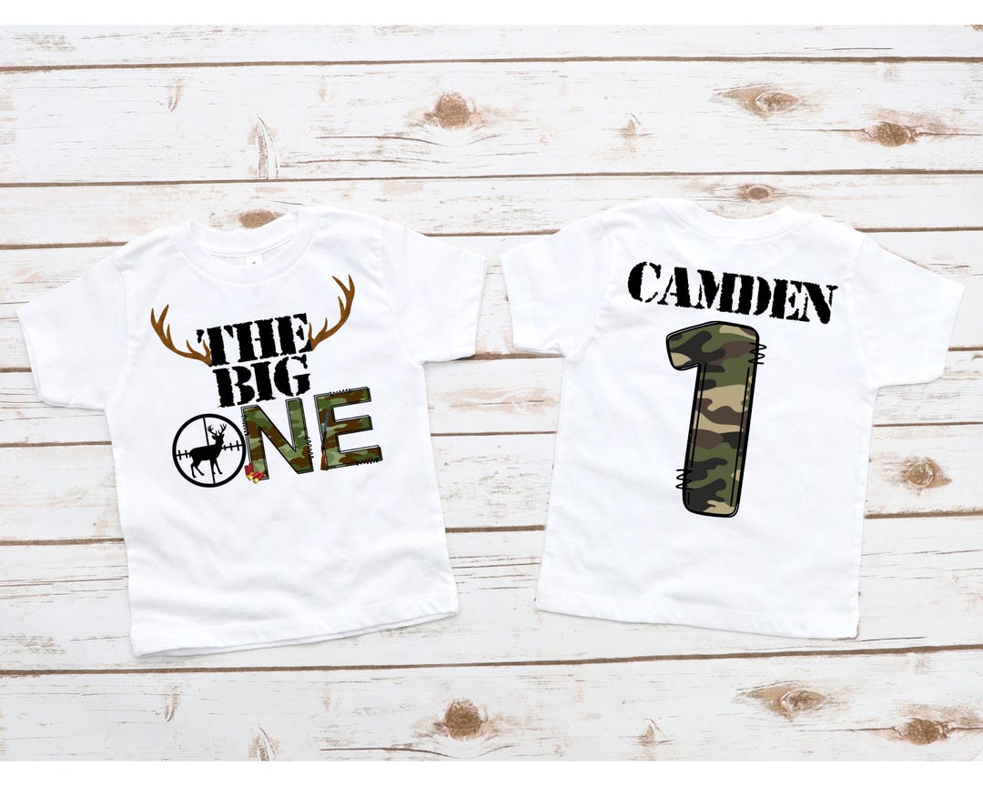 The Big One Hunting First Birthday Shirt, Personalized Deer Hunting ...