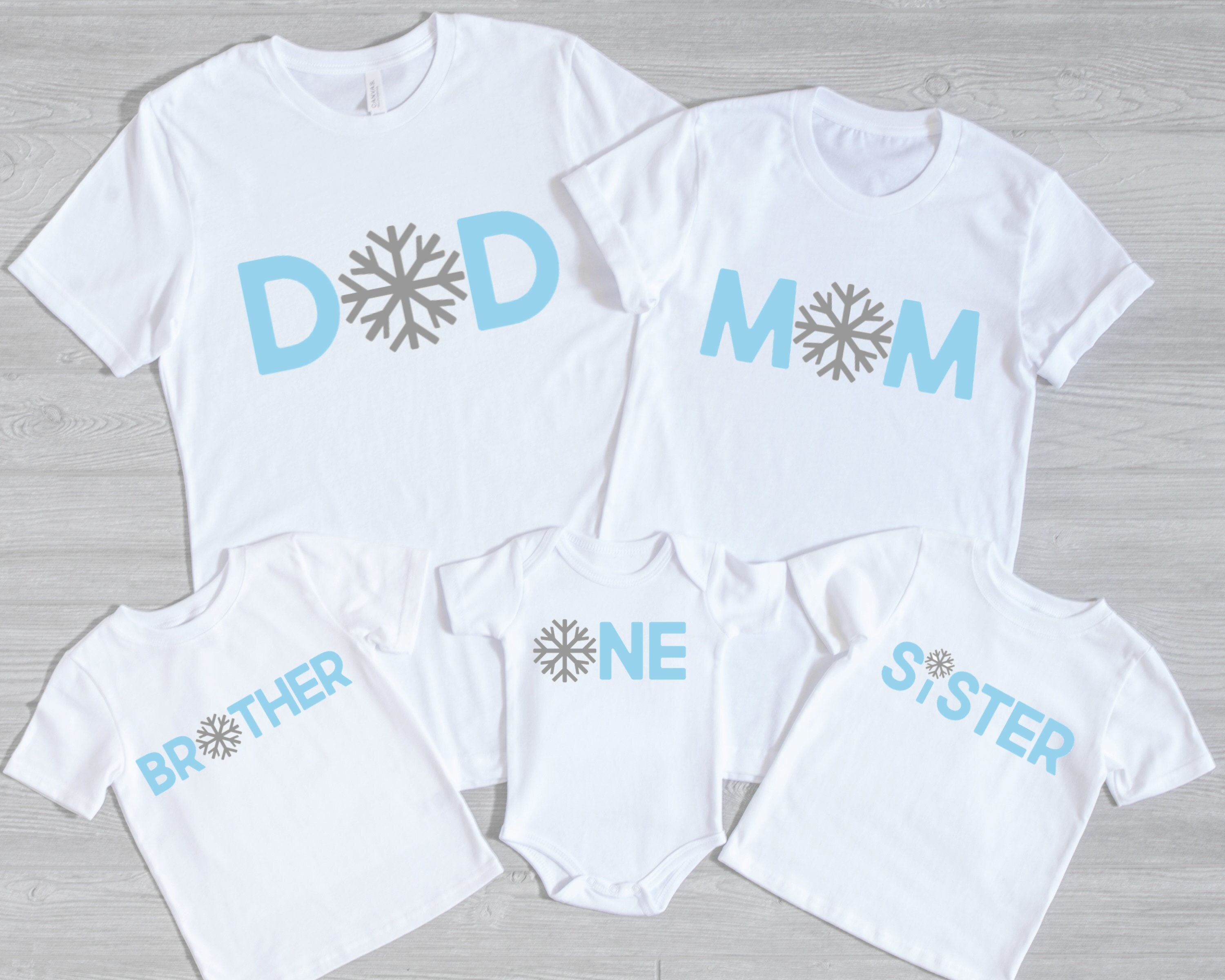 Family Snowflake Birthday Shirts Winter Onederland Birthday - Etsy