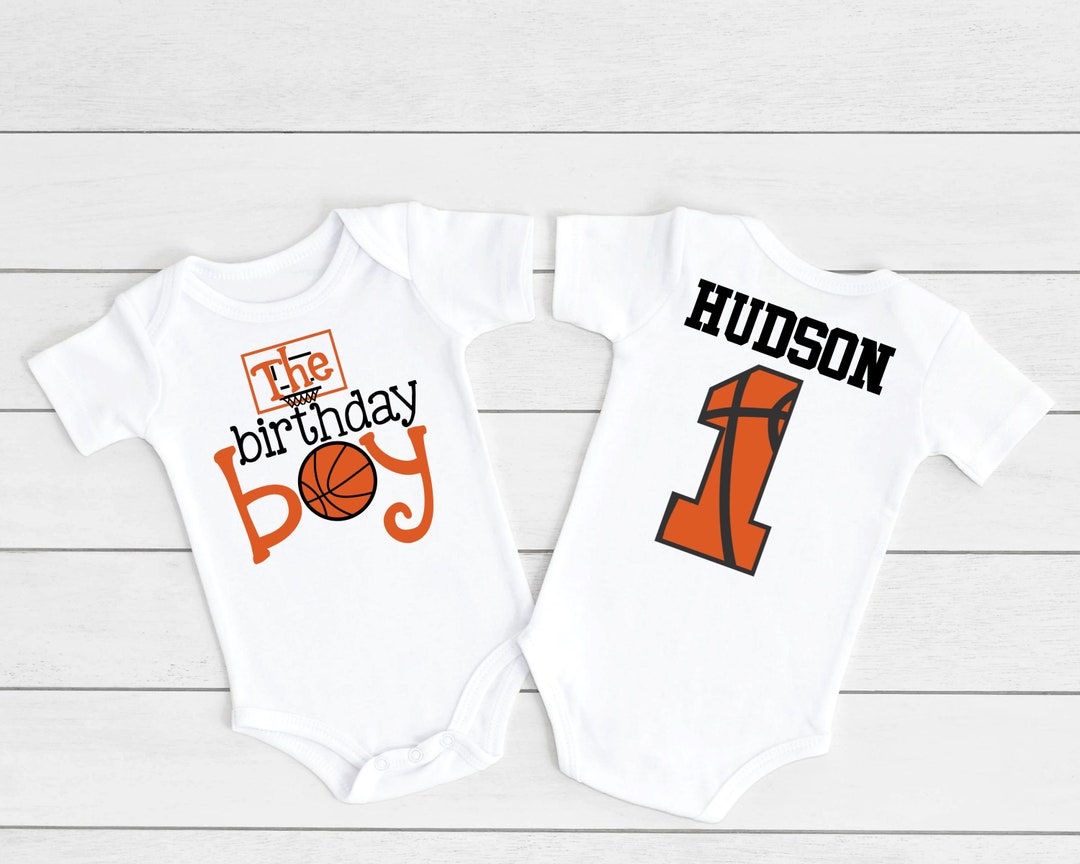 Basketball First Birthday Shirt or Bodysuit, Personalized 1st Birthday ...