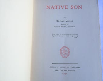 Native Son by Richard Wright 1964 Paperback Edition - Etsy