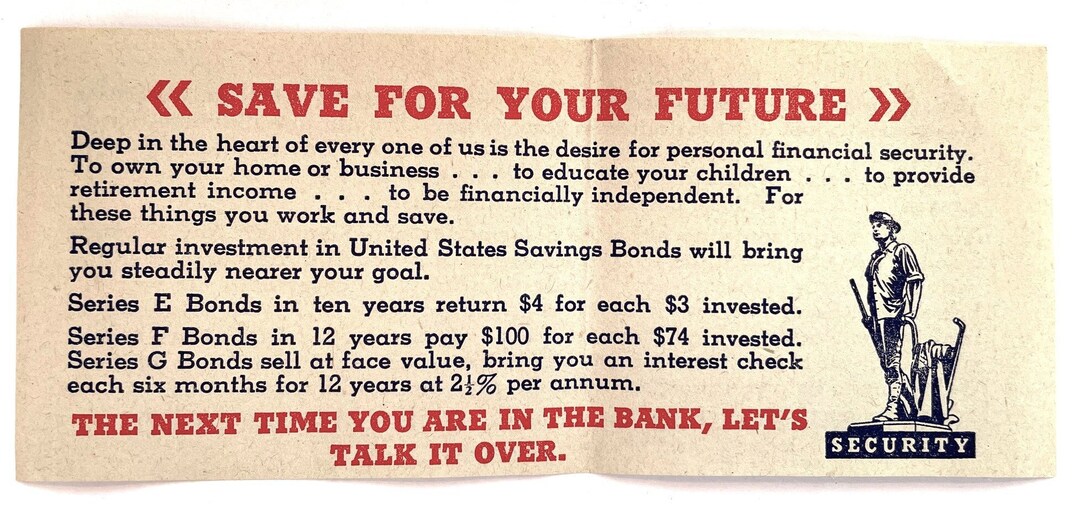 US Savings Bonds Advertisement Circa 1960 - Etsy