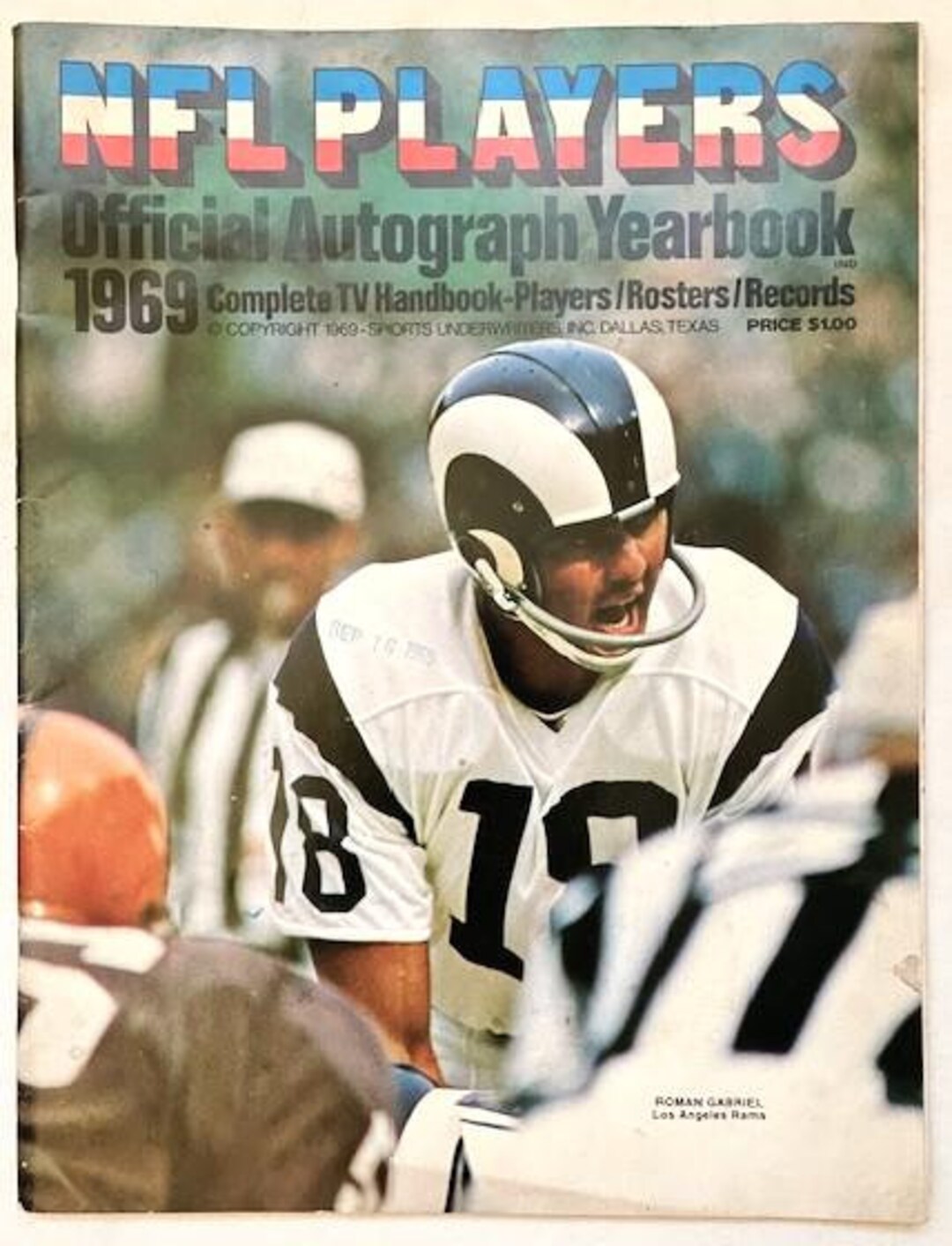 NFL Players Official Autograph Yearbook 1969 Roman Gabriel Cover Full ...
