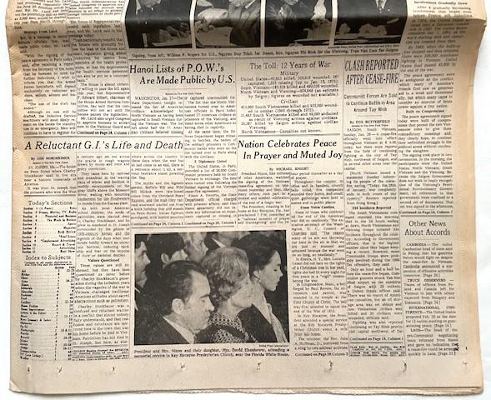 The Signing of the Vietnam War Peace Pact and the End of US Military ...