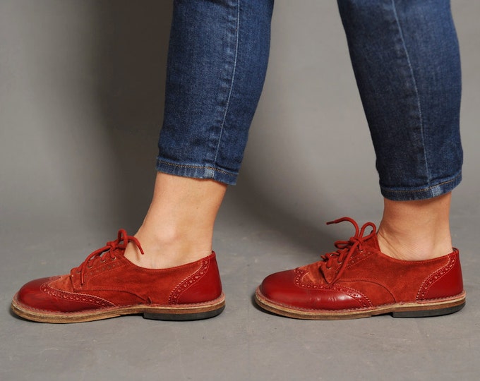 Red Budapester Shoes, Oxford Shoes, Red Leather Shoes, Cardinal Red ...