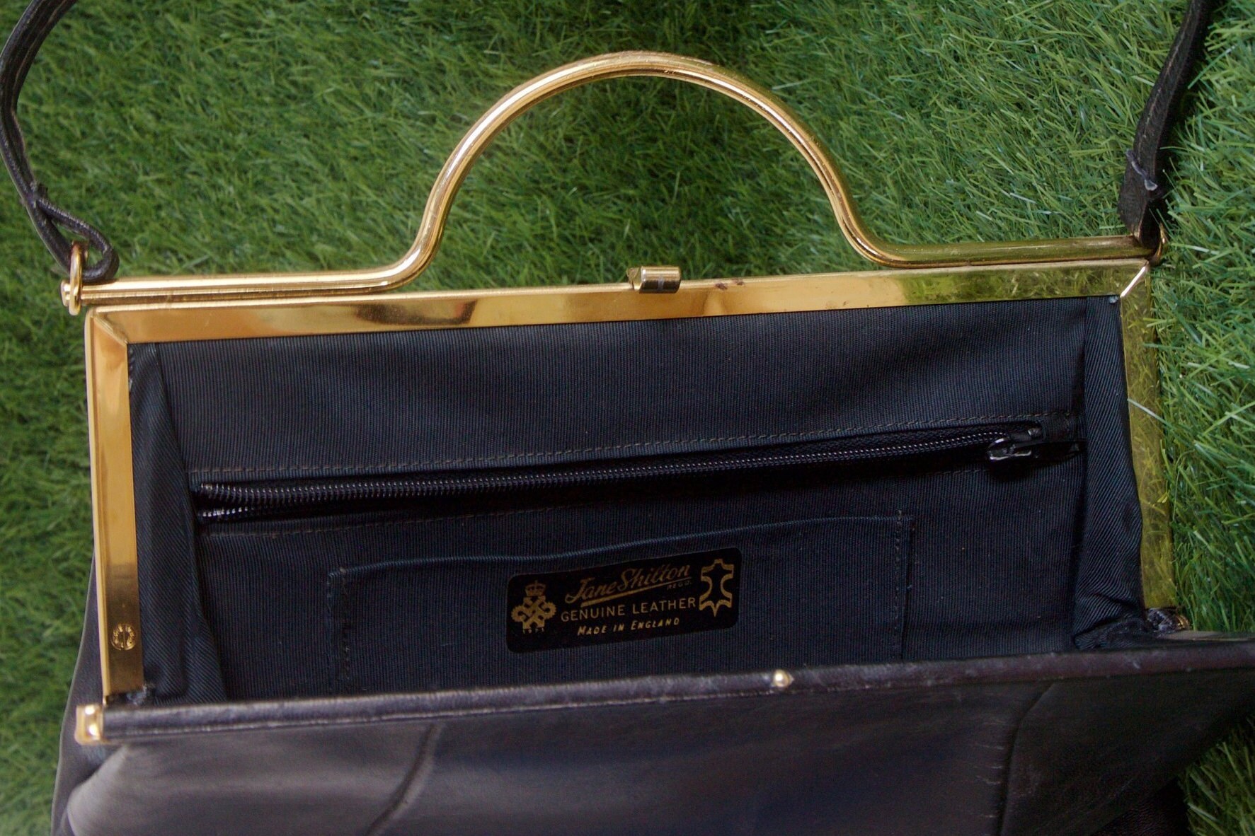 JANE SHILTON Genuine Leather Bag 70s Vintage Purse Black - Etsy