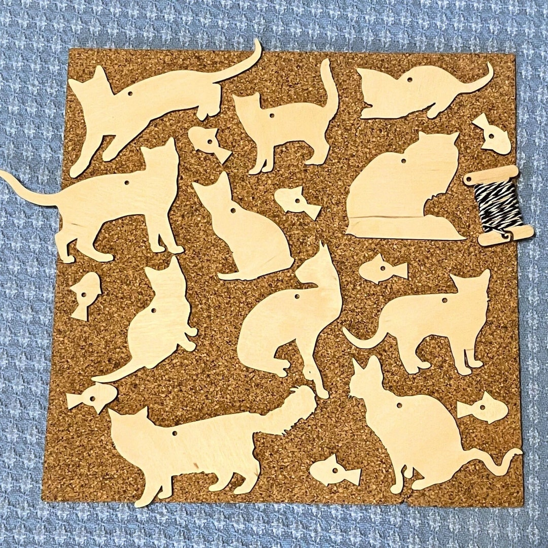 DIY Cat Ornament Kit - 11 Cat Shaped Blanks, Made in the USA These ...