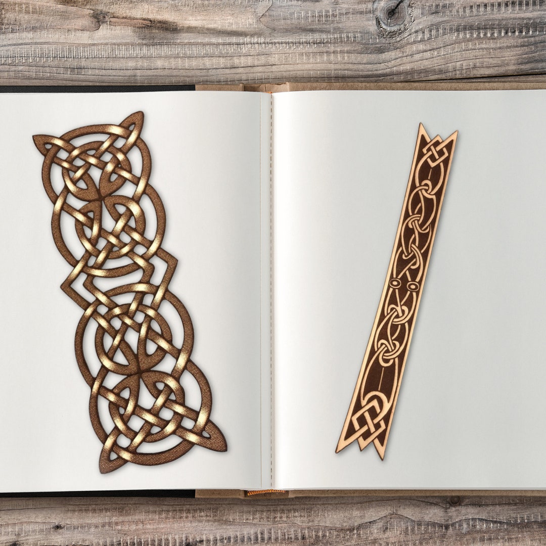 Leather Celtic Knot Bookmarks - Pick One or Both, These Bookmarks Are ...