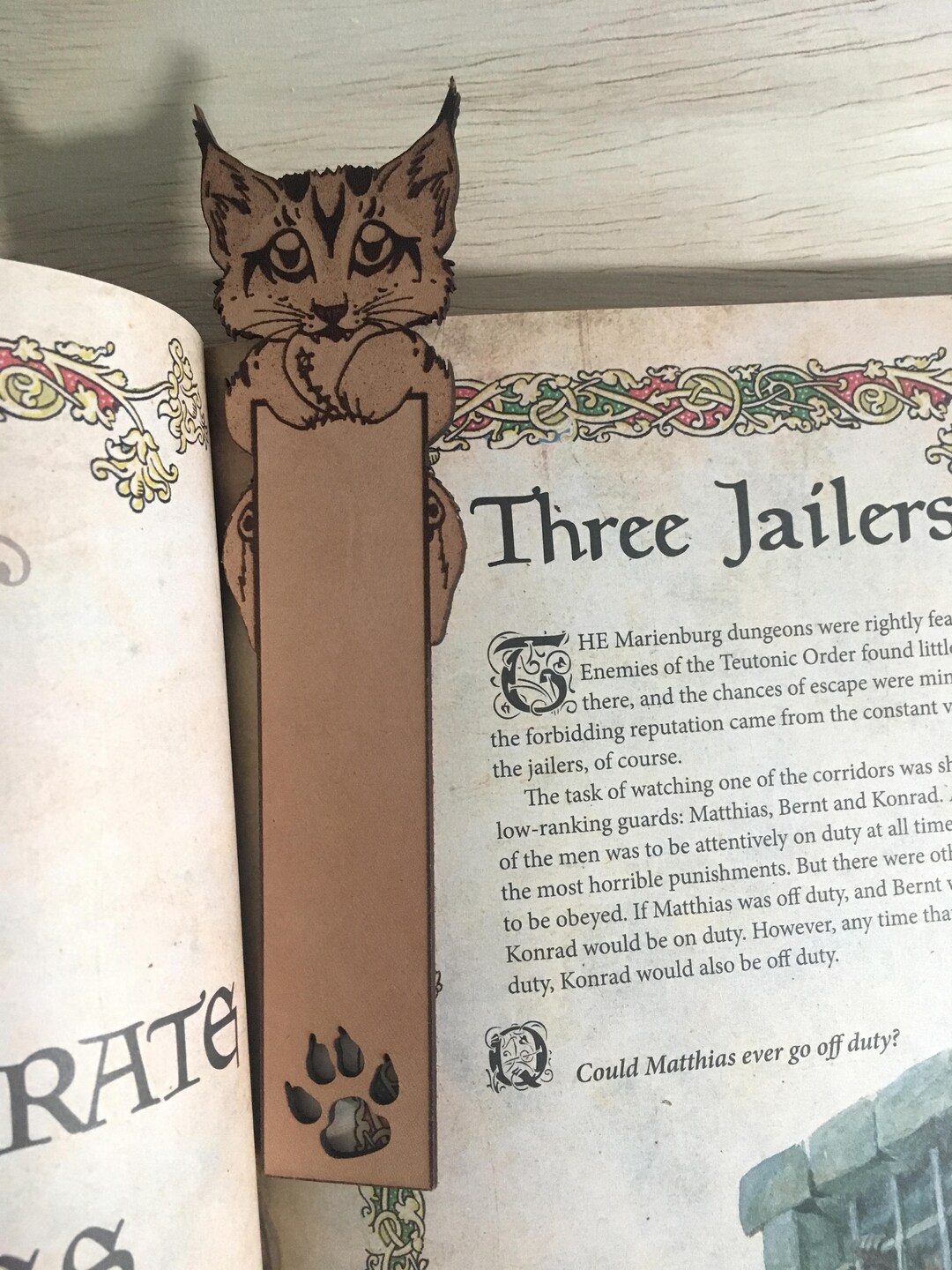 Personalized Leather Lynx Cub Bookmark: Raven King Crafts - Etsy