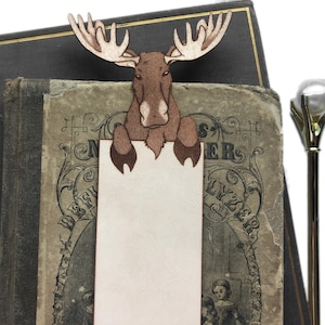 Personalized Leather Moose Bookmark, a Great Moose Themed Gift! - Etsy