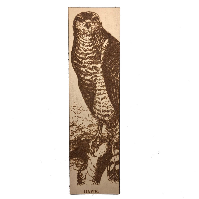 Leather Bird Bookmarks: Falcon Bookmark Hawk Bookmark or | Etsy